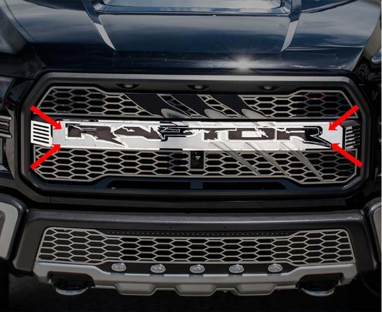 American Car Craft 2017-2018 Ford Raptor - Center Grille RAPTOR Logo ...