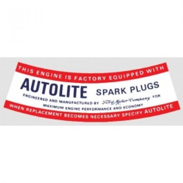 Ford Thunderbird Air Cleaner Decal, Autolite Spark Plug, 1963-64 ...