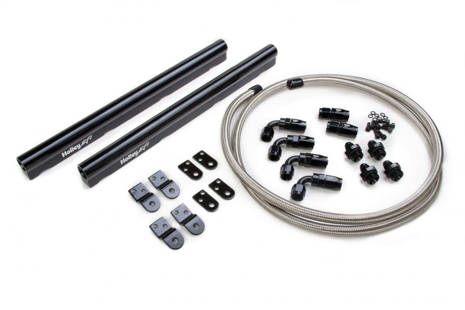 Holley EFI LS Hi-Flow Fuel Rail Kit, Includes Hose & Fittings, Fits LS1 ...