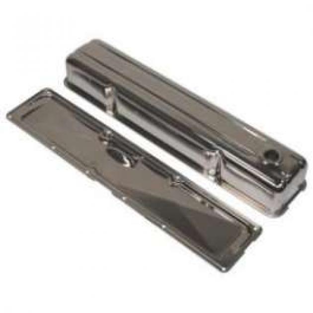 Chevy Truck Valve & Pushrod Side Cover Set, 235ci 6-Cylinder, Chrome ...