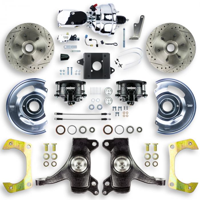 Right Stuff 1960-62 Chevy/GMC Truck/Sub 2" Drop Pwr Disc kit Blk ...