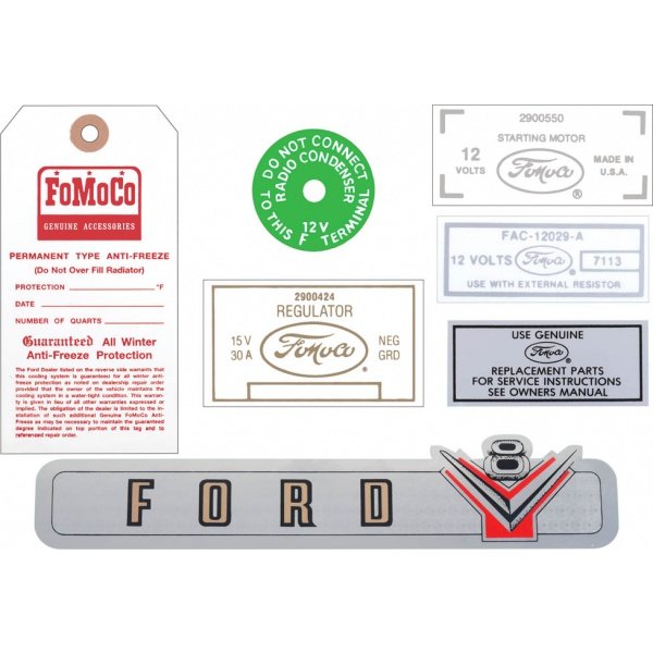 Decal Kit, V8, Ranchero, 1958-1959 | Classic Truck