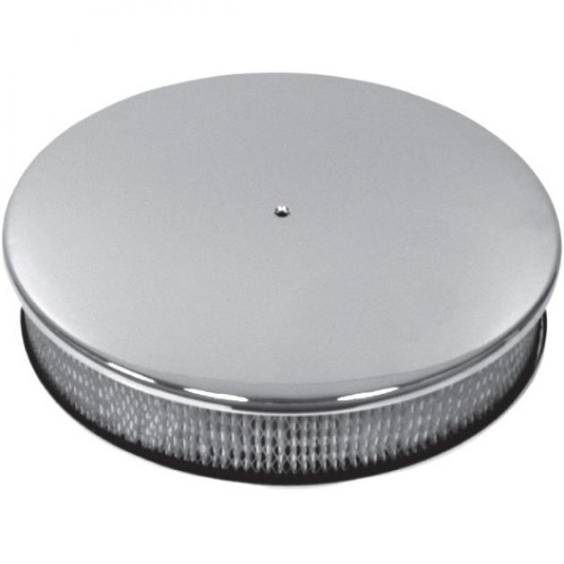 Chevy Air Cleaner, Round Smooth Chrome Aluminum, 14 X 3 | Classic Truck