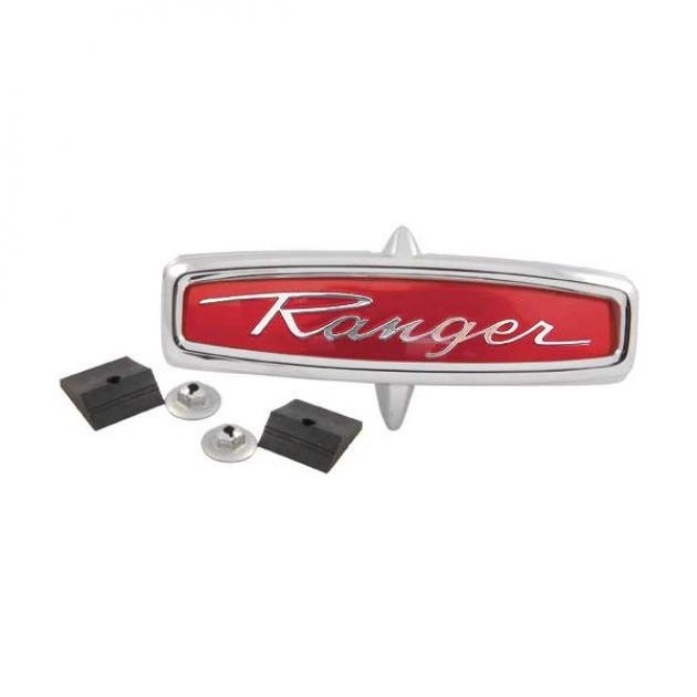 Ford Pickup Truck Grille Emblem Assembly - Ranger - Chrome With Red ...