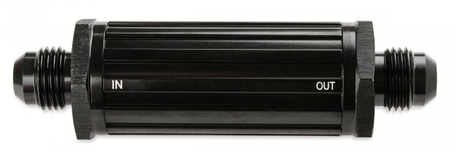 Mr. Gasket -6 an Male Fuel Filter 30 Micron, Black 2006-BL | Classic Truck