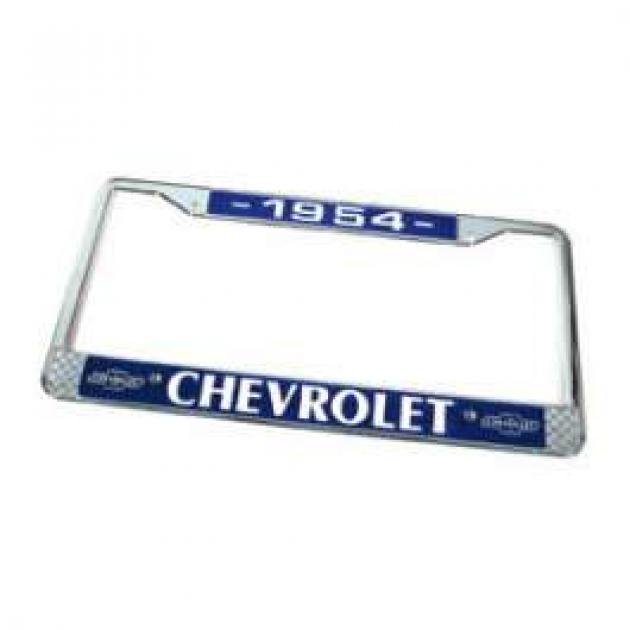 Chevy License Plate Frame, With Chevy Logo, 1954 | Classic Truck