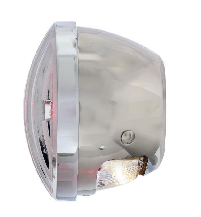 United Pacific 17 LED Tail Light w/Chrome Grille Bezel For 1933-36 Ford ...