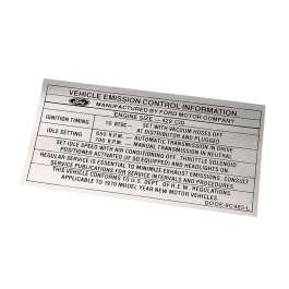 Decal - Vehicle Emission Control Information | Classic Truck