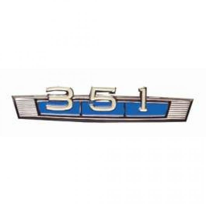 351 Fender Emblem - Blue Background - White Letters | Classic Truck