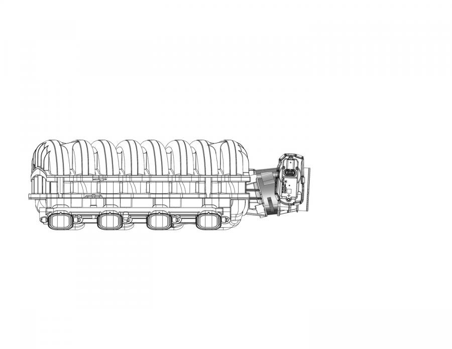 Holley Throttle Body Angle Adapter, for GM LS and LT, and LT4 Intakes ...